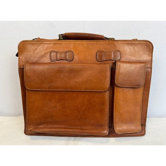 Wilsons Leather | Bags | Vtg Wilsons Leather Briefcase Laptop Bag Brown ...